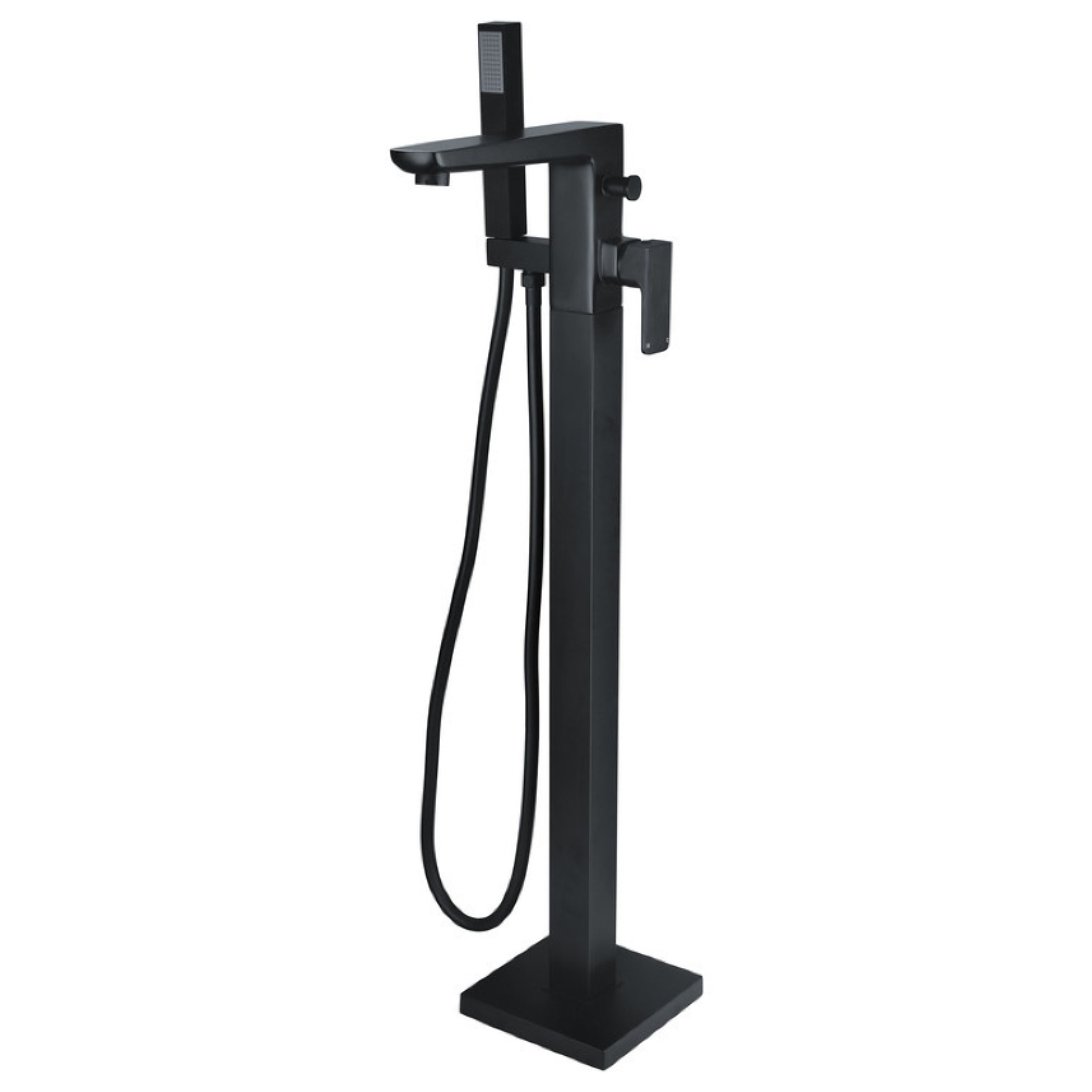 Dorian Matt Black Floorstanding Bath Shower Mixer | Sanctuary